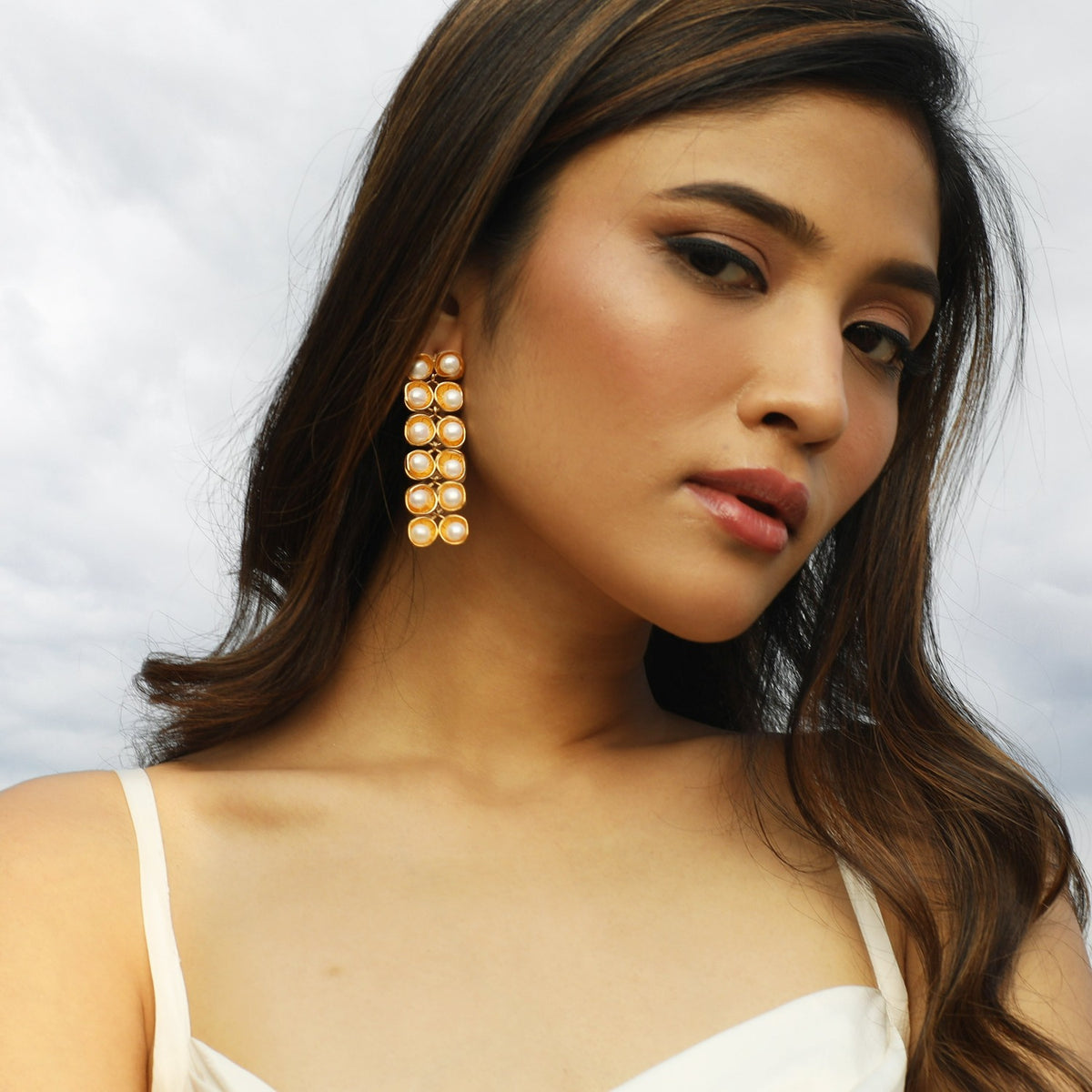 Discover Kiva Pods Statement Silver Drop Earrings | Paksha - Paksha India